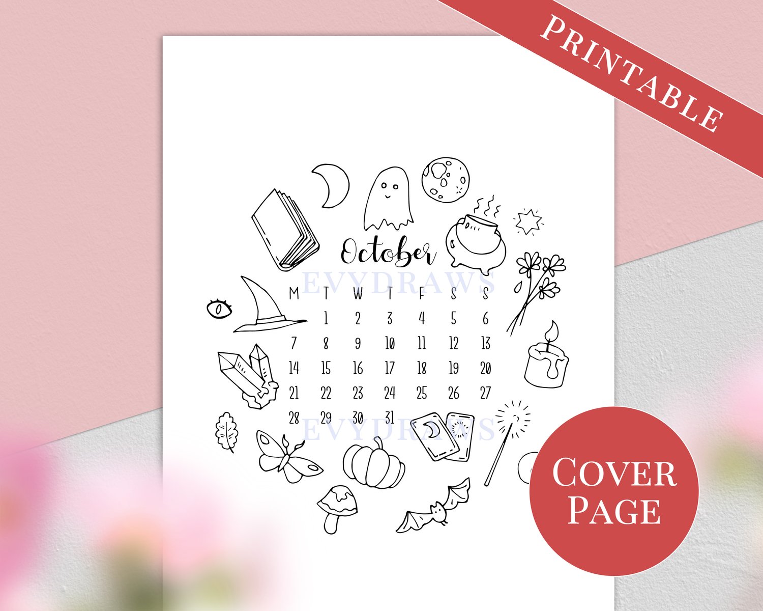 Spooky, Witchy Bullet Journal Setup & Printables for October 2019 ...