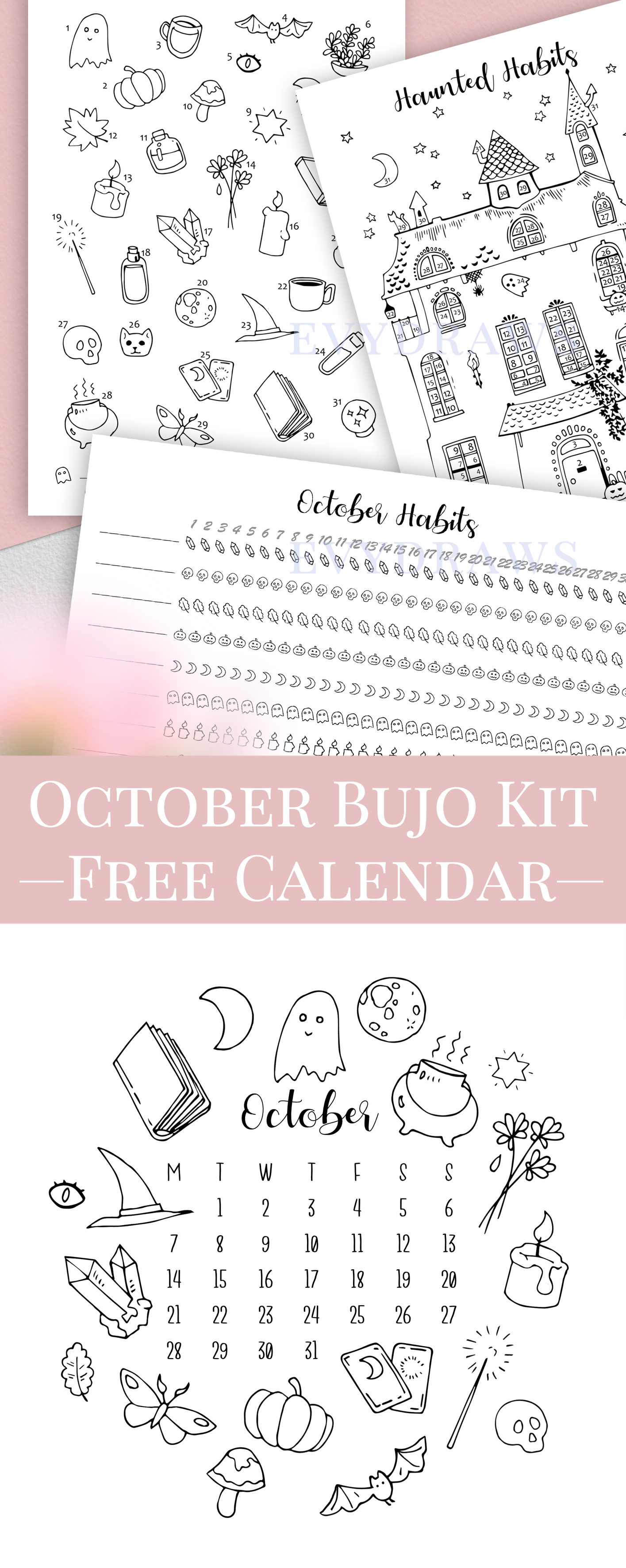Spooky, Witchy Bullet Journal Setup & Printables for October 2019 ...