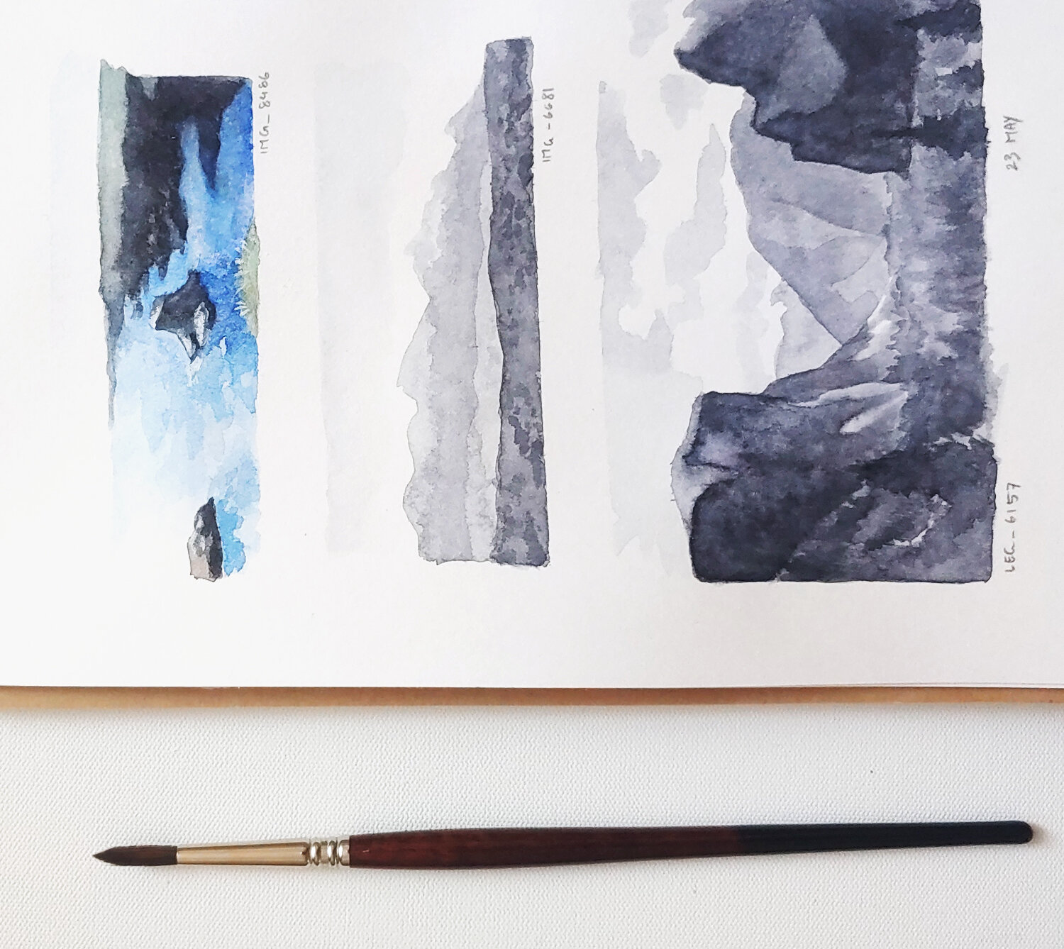 A Week of (mixed-media) Landscapes | Art Study Session — Evelyne Park | Art
