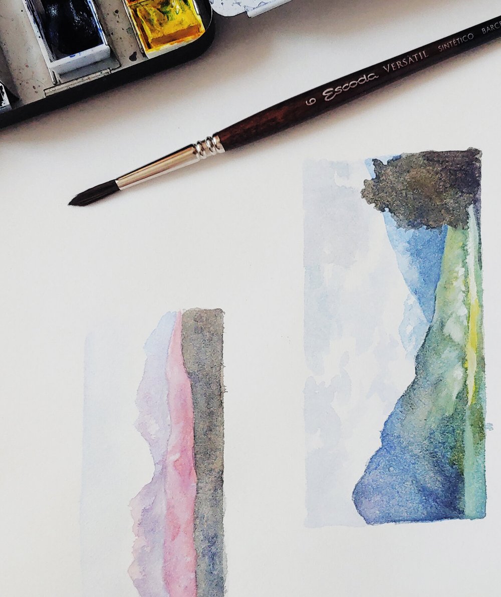 A Week of (mixed-media) Landscapes | Art Study Session — Evelyne Park | Art