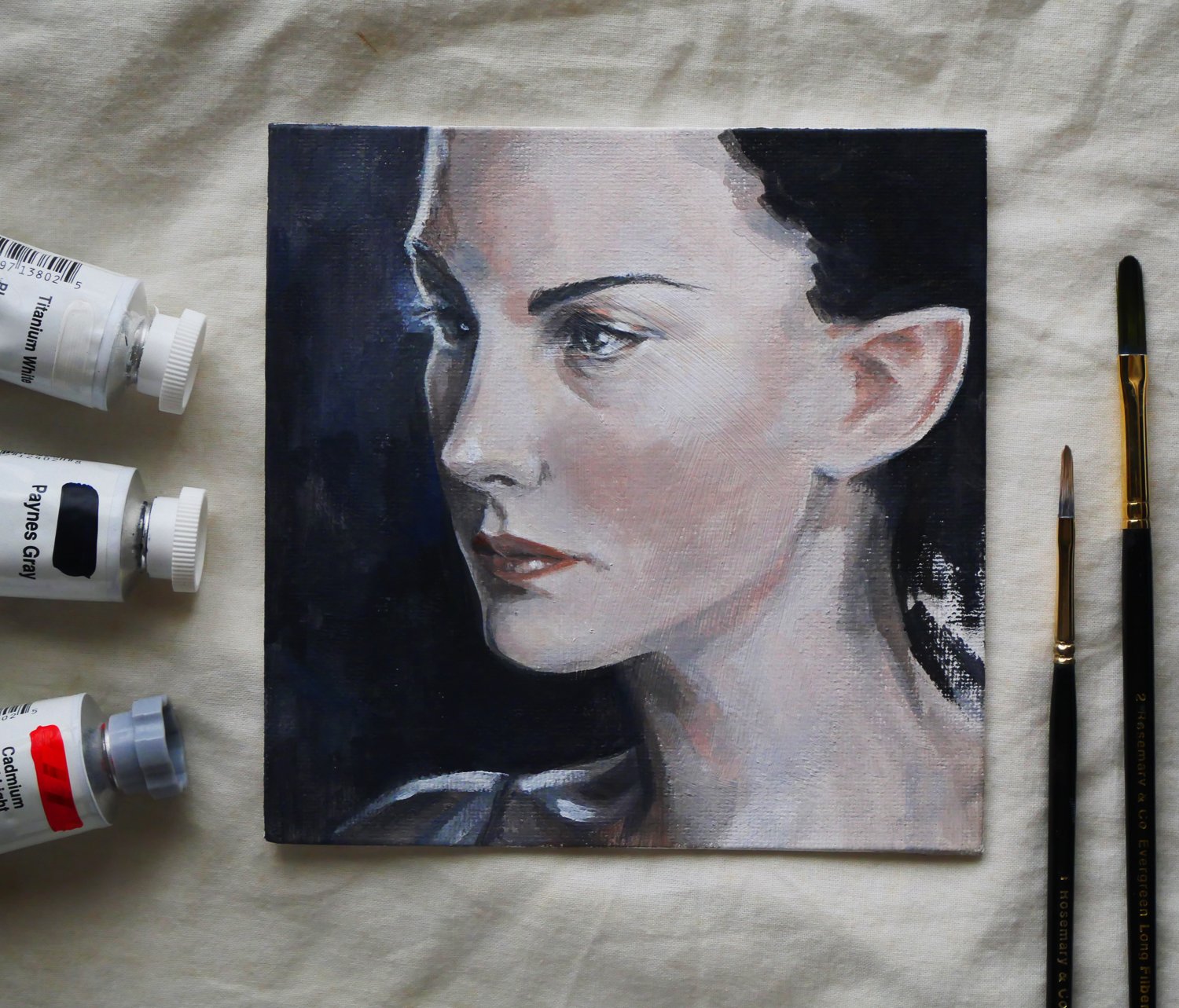 Arwen Undómiel | Original Acrylic Portrait — Evelyne Park | Art