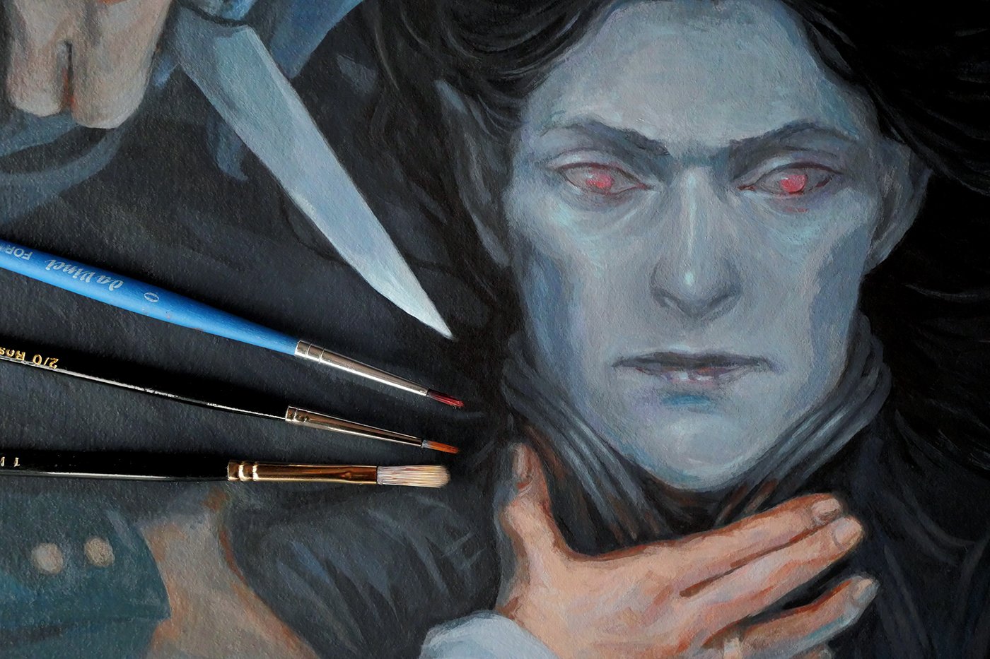 Print of Bram Stoker's "Dracula", illustration painted in acrylics by ...