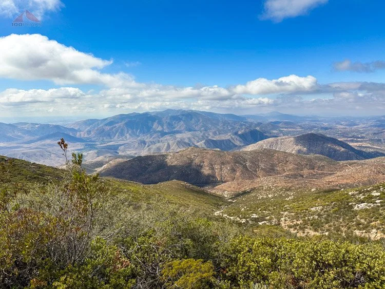 Peak 95 - Kuuchamaa (Tecate Peak) - Distant views along the border ...