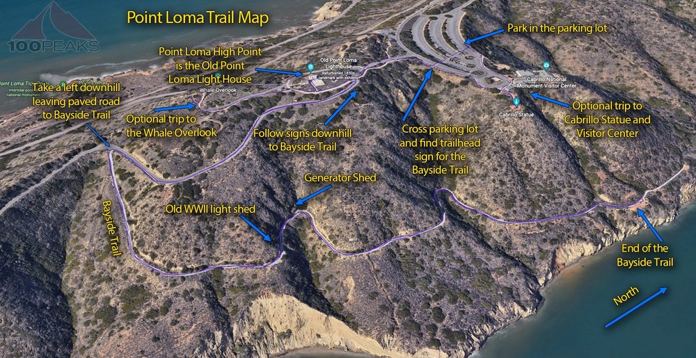 Peak 93 - Point Loma - Views of San Diego from the Bayside Trail — 100 ...