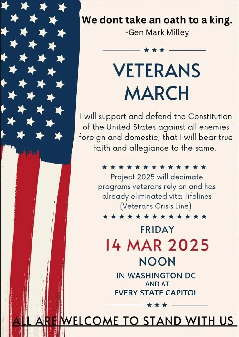 VETERANS MARCH IN DC & EVERY STATE CAPITOL — Johnston County Democratic ...