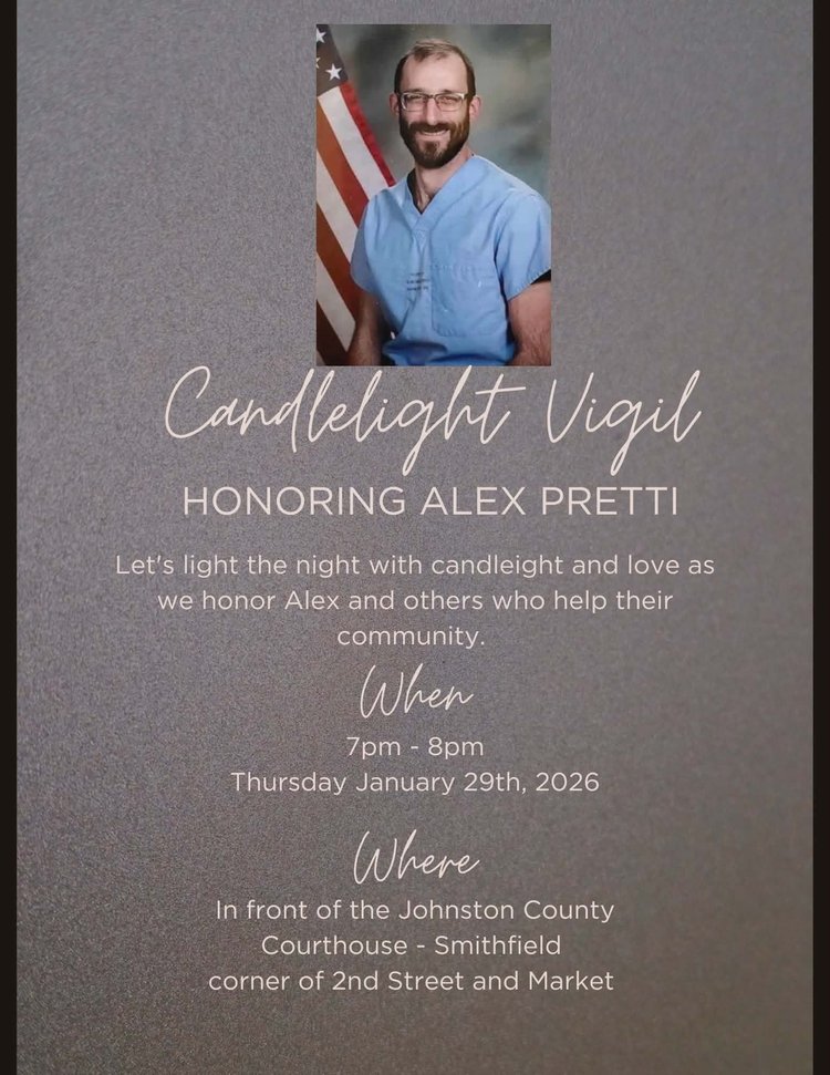 Candlelight Vigil Honoring Alex Pretti — Johnston County Democratic Party