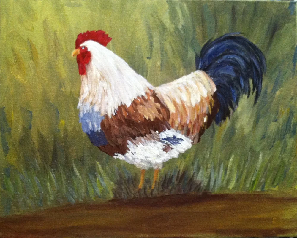 Acrylic Rooster Painting