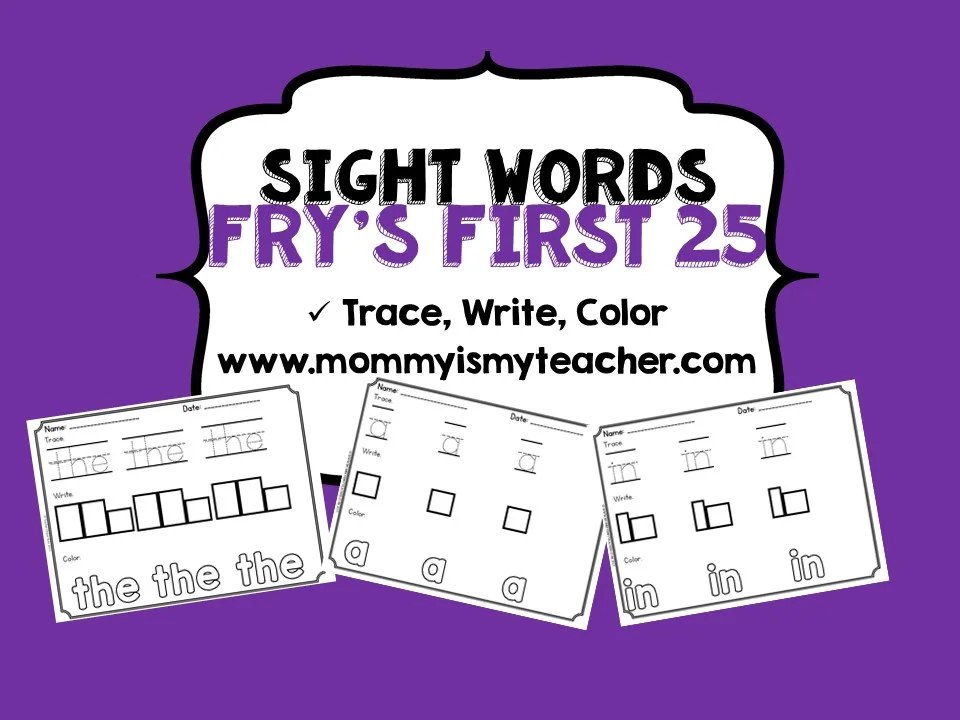 Sight Words — Mommy is My Teacher