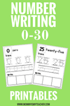 Number Worksheet Bundle — Mommy is My Teacher