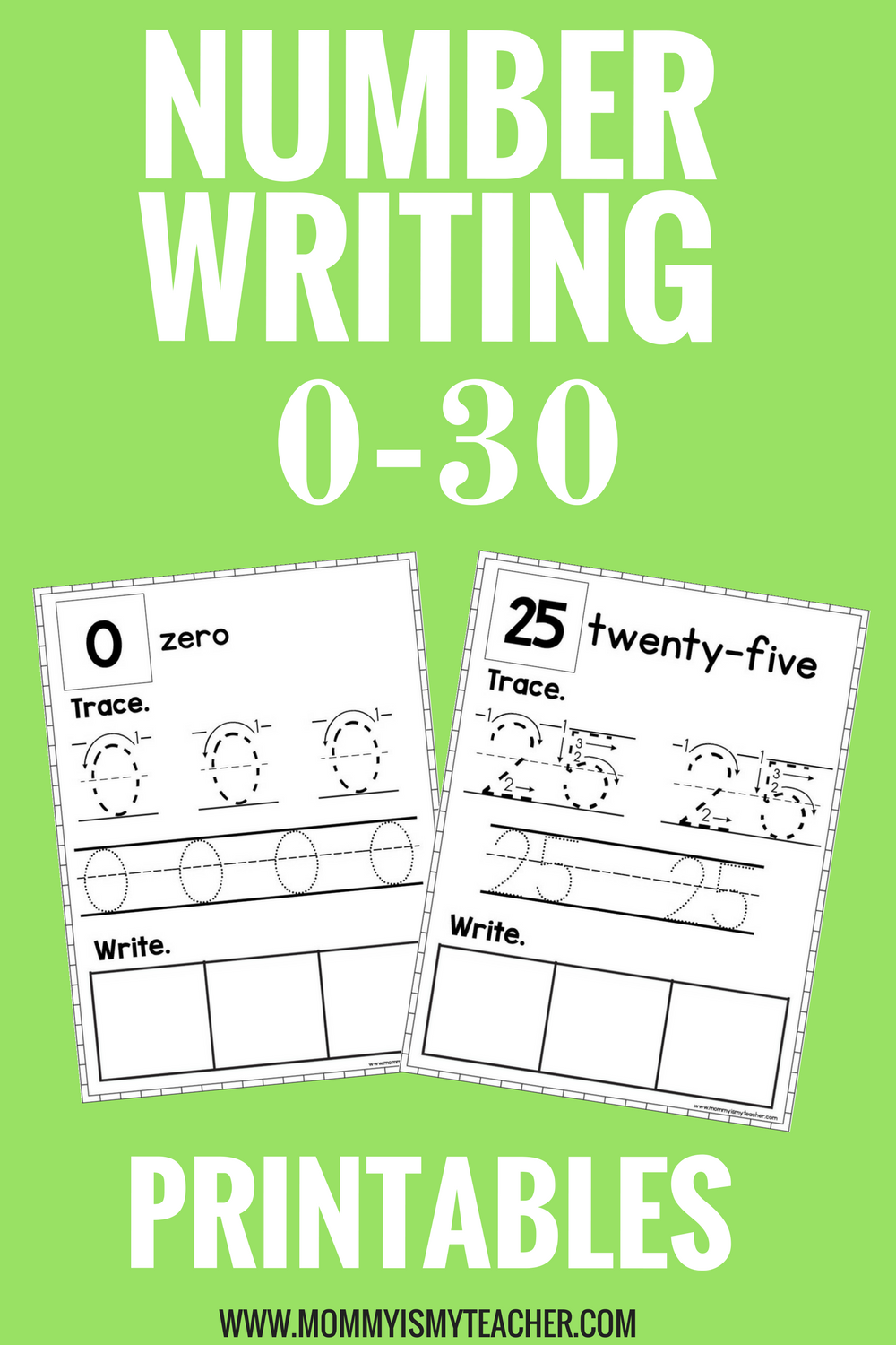 Number Worksheet Bundle — Mommy is My Teacher