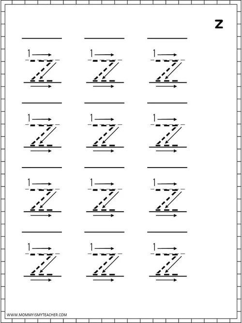 LETTER Z PRINTABLES — Mommy is My Teacher