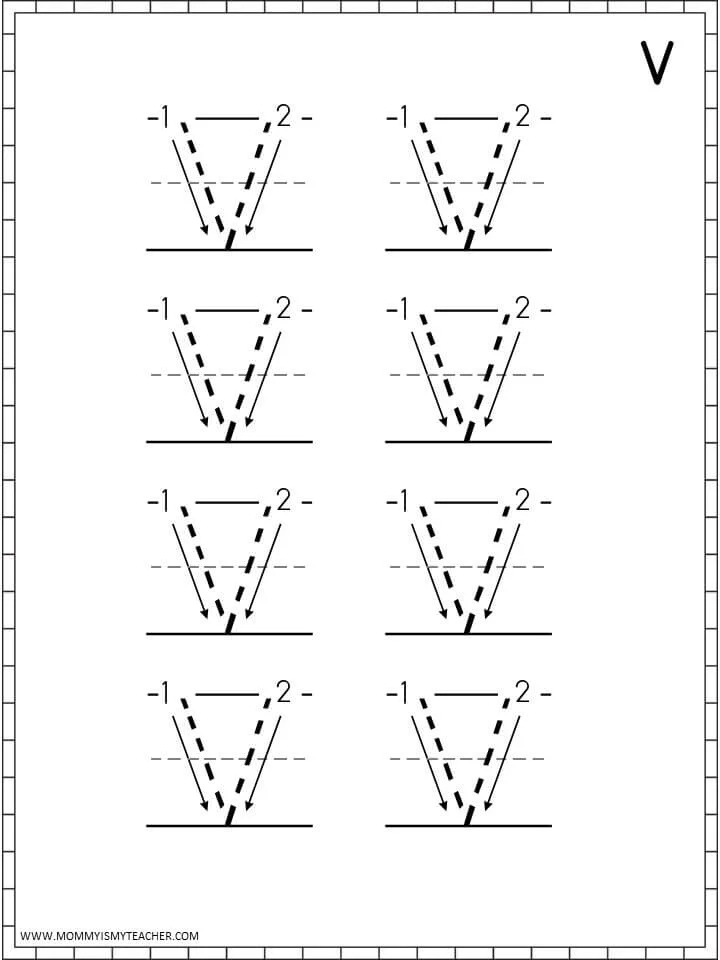 LETTER V PRINTABLES — Mommy is My Teacher