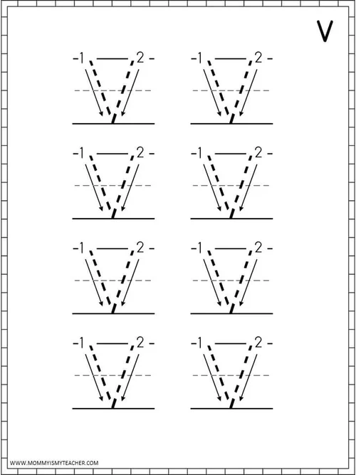 LETTER V PRINTABLES — Mommy is My Teacher