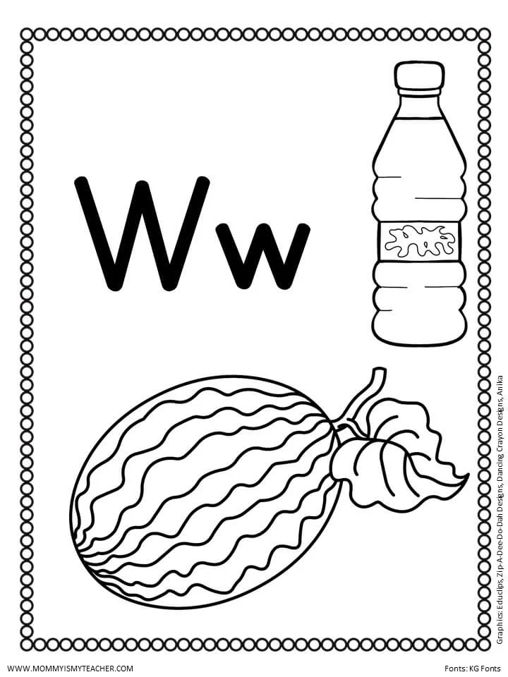 LETTER W PRINTABLES — Mommy is My Teacher