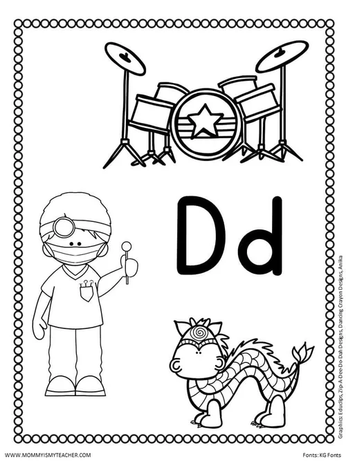 LETTER D PRINTABLES — Mommy is My Teacher