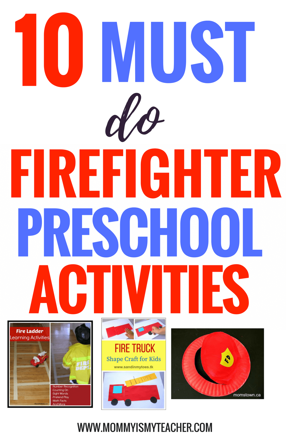 10 Best Firefighter Theme Preschool Activities — Mommy is My Teacher