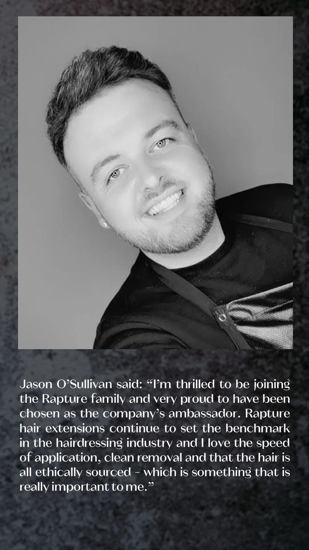 JASON IS AN AMBASSADOR FOR RAPTURE — Jamie Cope Hair