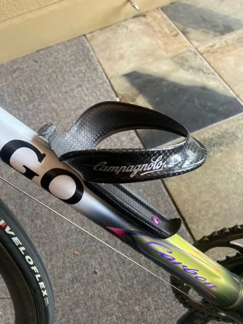 NOS Campagnolo Super Record bottle cage - carbon fiber — Branford Bike