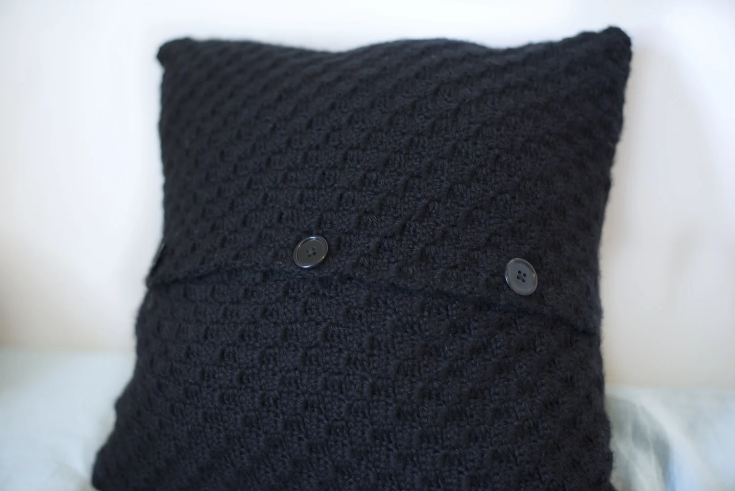 Crochet Black and White Cross Pillow Cover Pattern — Megmade with Love