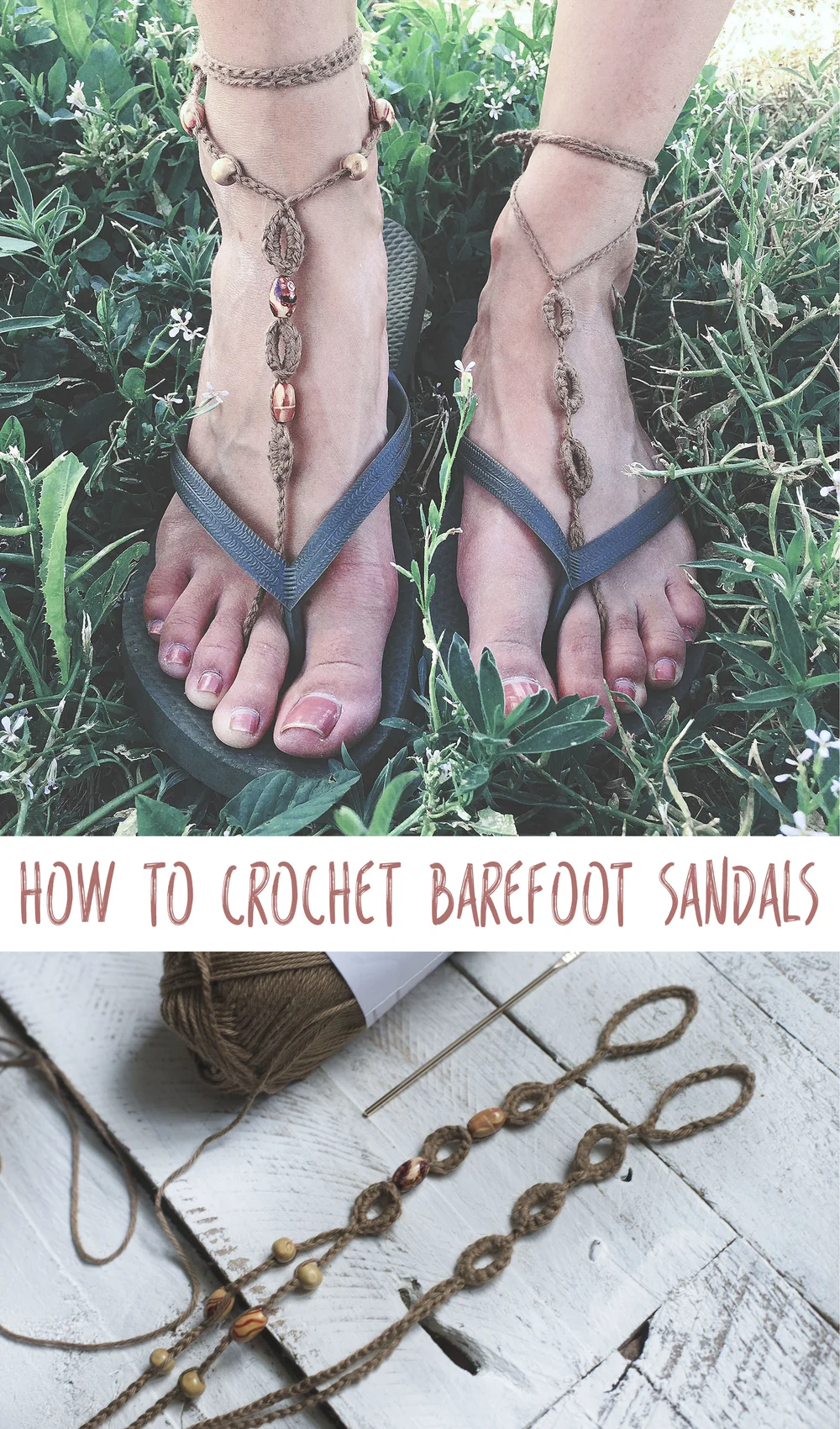 Crochet Pattern for Barefoot Sandals — Megmade with Love