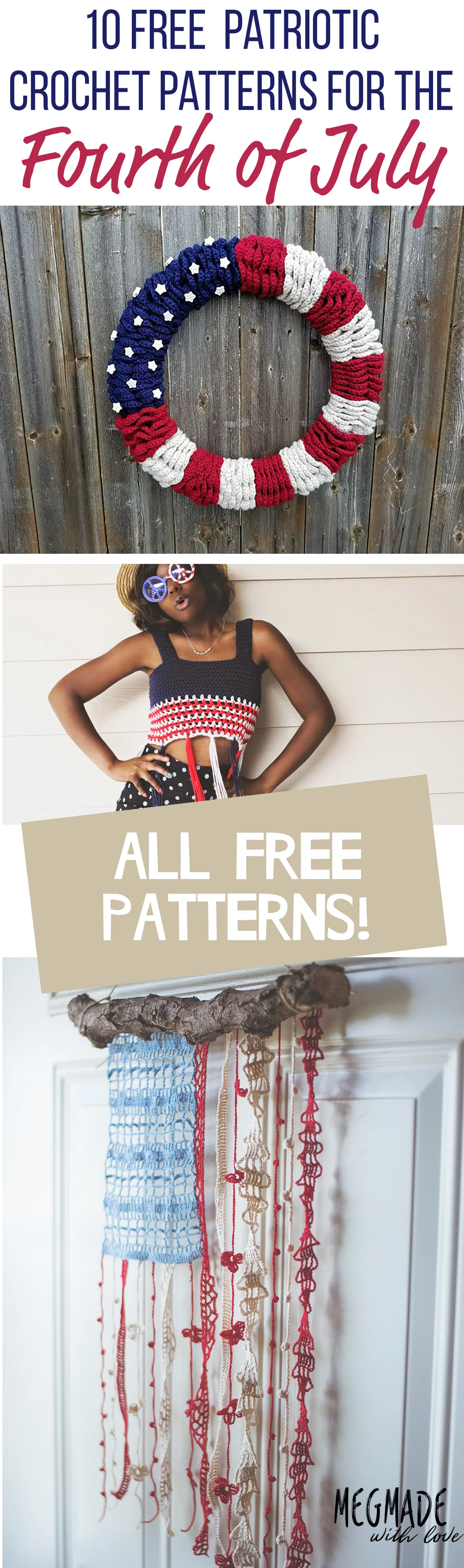 10 FREE Patriotic Crochet Patterns Great for Fourth of July — Megmade ...