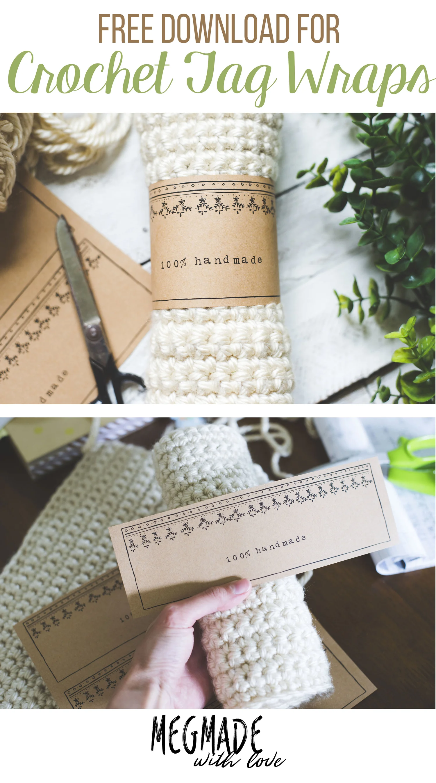 A Free Download for Crochet Tag Wraps — Megmade with Love