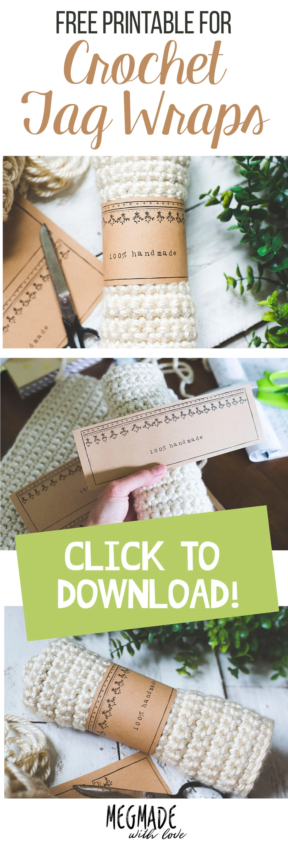 A Free Download for Crochet Tag Wraps — Megmade with Love