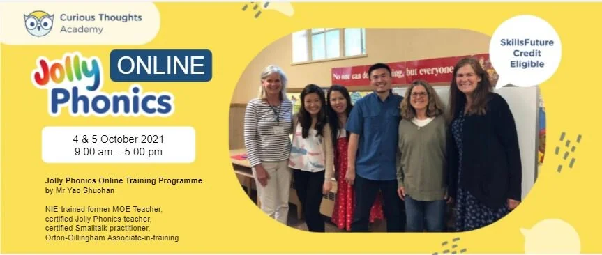 (Skills-future eligible) Jolly Phonics ONLINE Training Programme (with ...