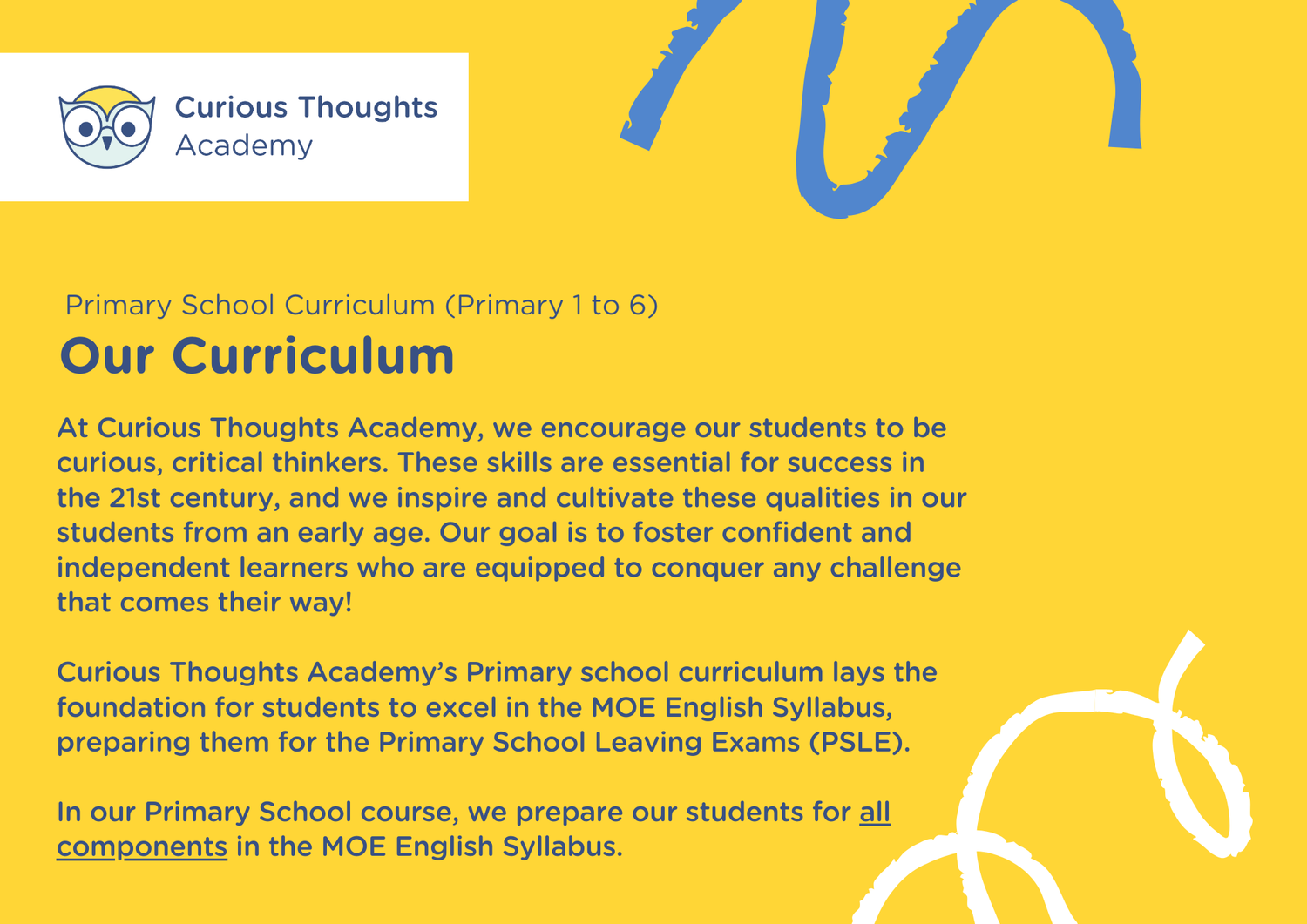 Primary English — Curious Thoughts Academy