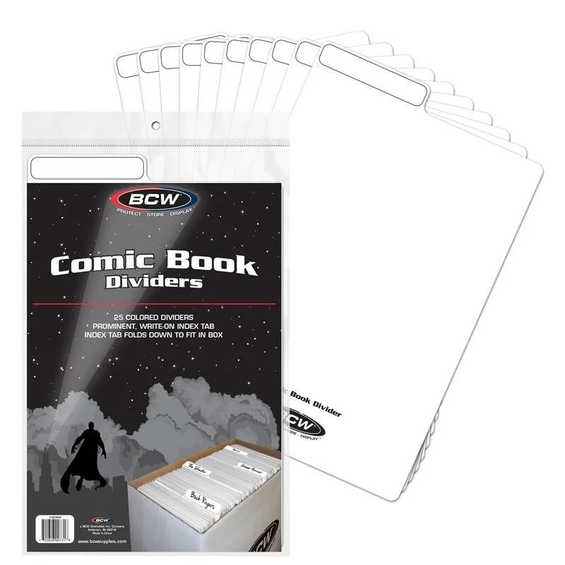 BCW Comic Book Dividers (25 Pack) — Blind Science Design