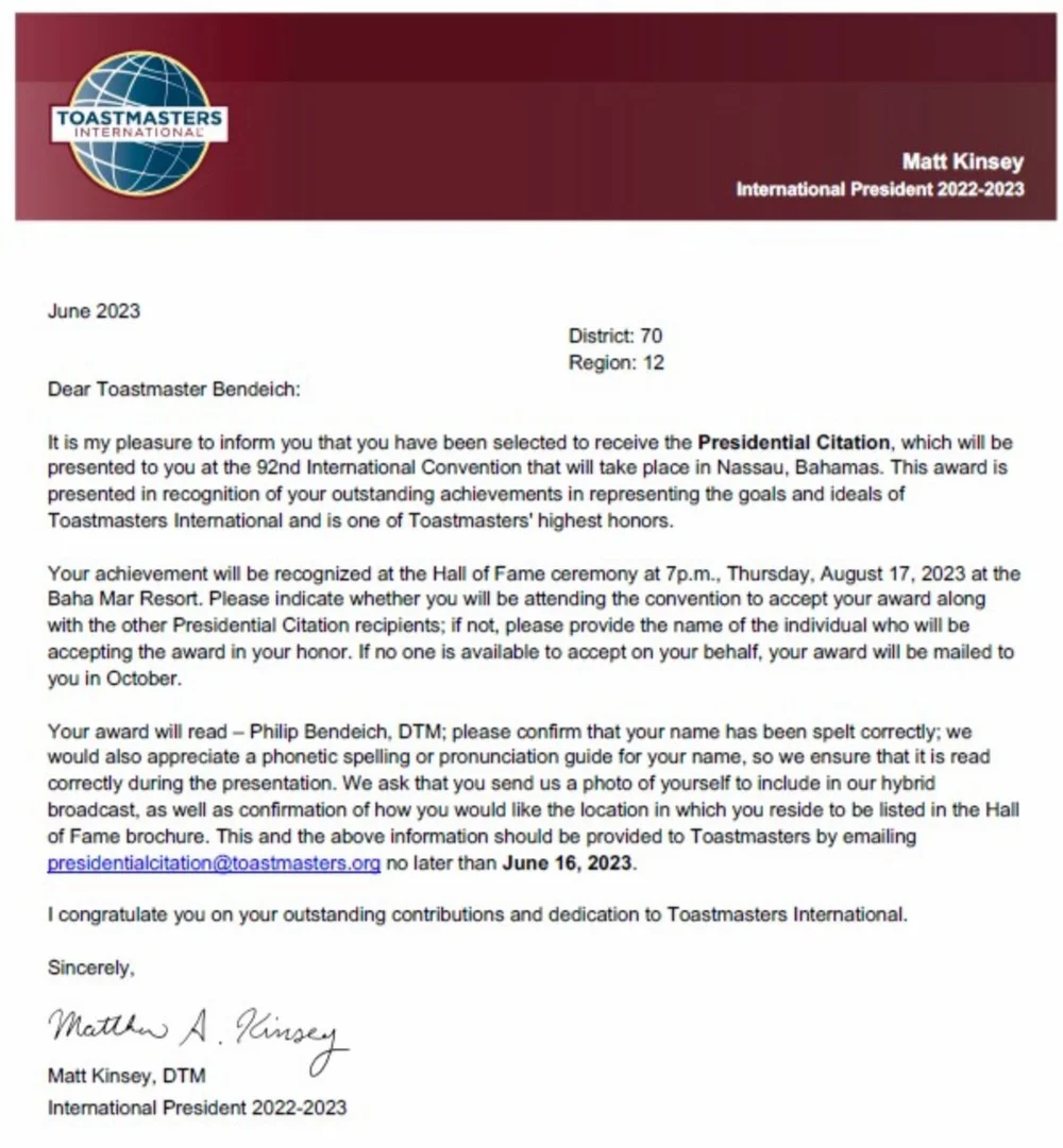 District 70 Toastmasters