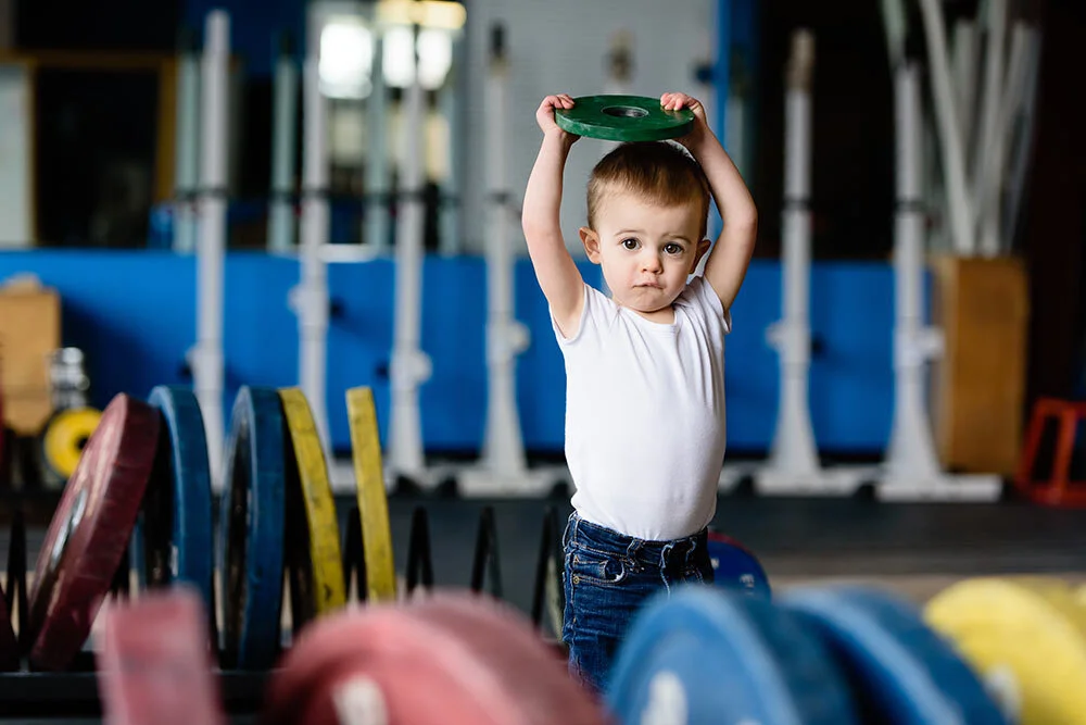 Toddler Lifting Weights