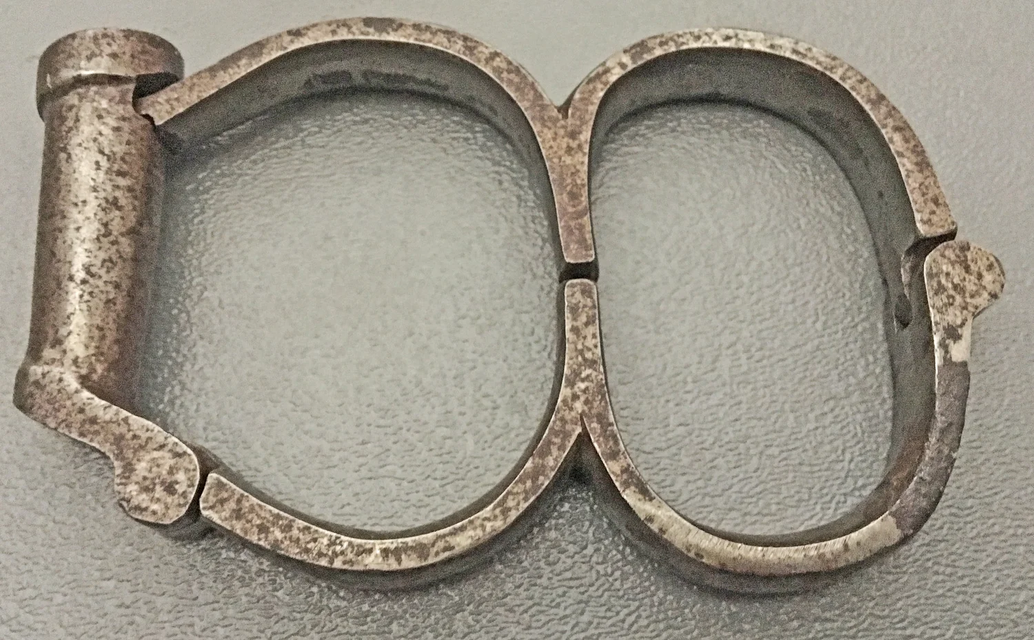 Vintage FBI H&R Super Handcuffs 2nd model milled groove 98% platting ex ...
