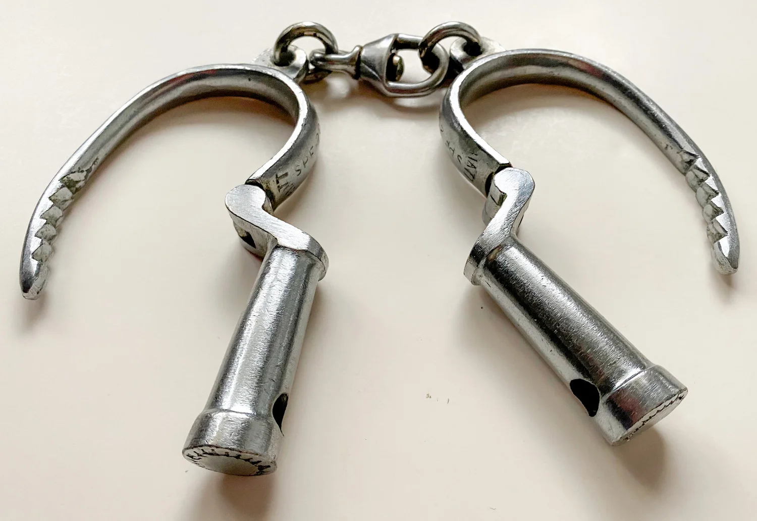 FOR SALE: RARE VINTAGE ANTIQUE HANDCUFFS, 1870'S - 1940'S — Old Handcuffs