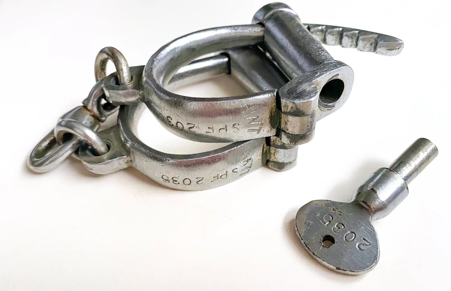 FOR SALE: RARE VINTAGE ANTIQUE HANDCUFFS, 1870'S - 1940'S — Old Handcuffs