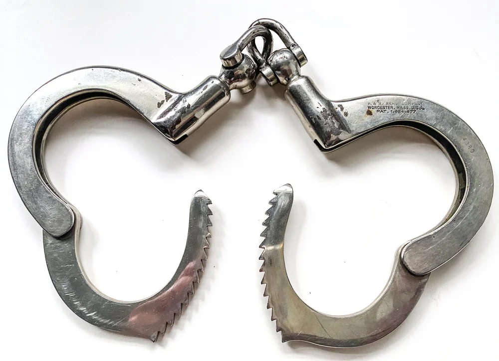 FOR SALE: RARE VINTAGE ANTIQUE HANDCUFFS, 1870'S - 1940'S — Old Handcuffs