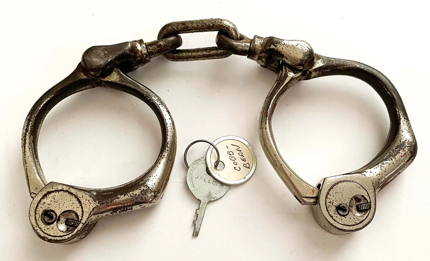 1880's Victorian Age Tower Single Lock Handcuffs With Slanted Keyway ...