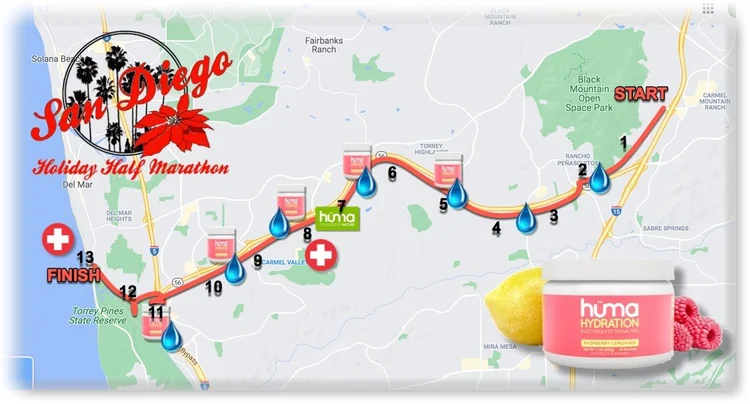 COURSE — San Diego Holiday Half Marathon