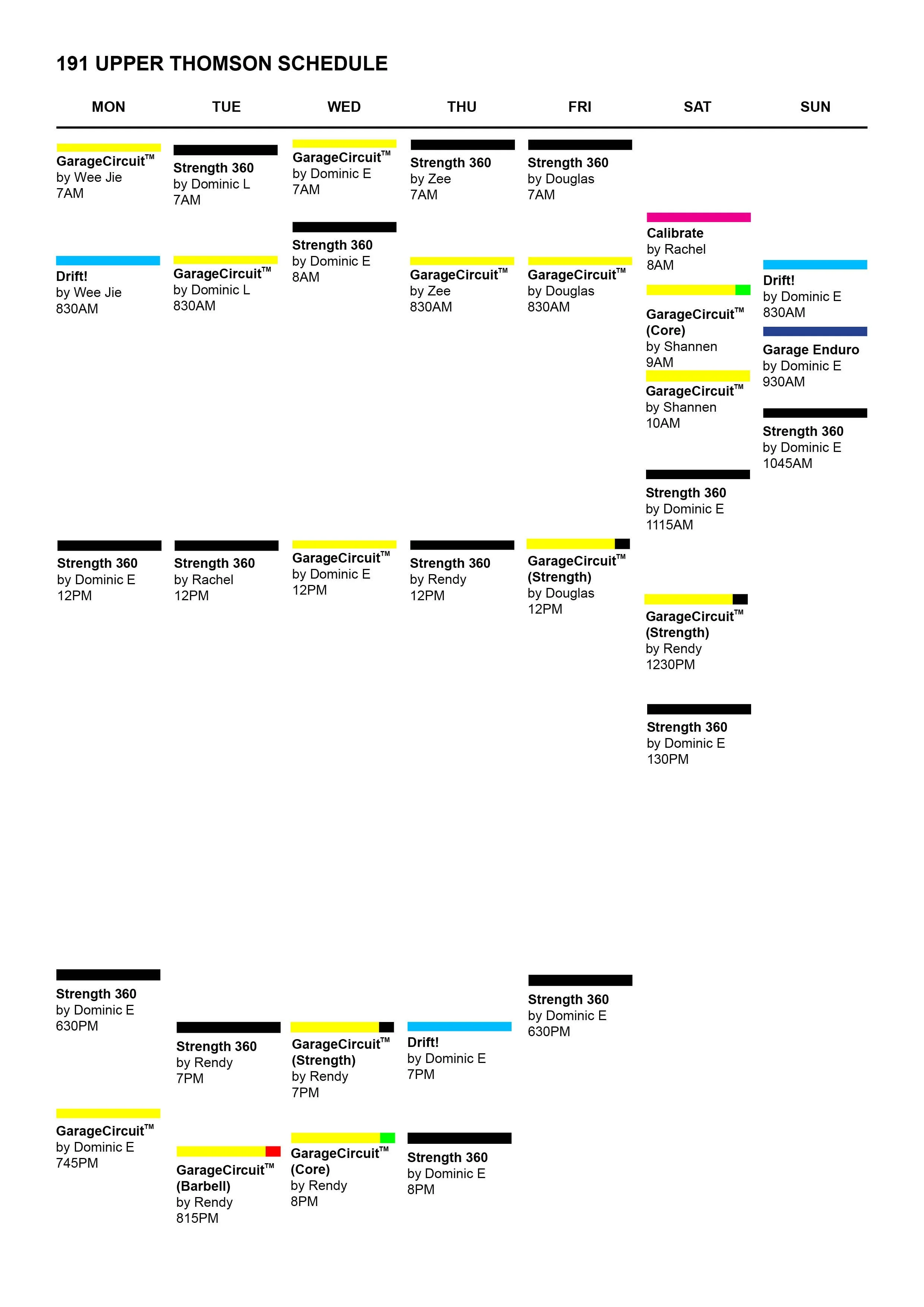 THE GARAGE, circuit training facility