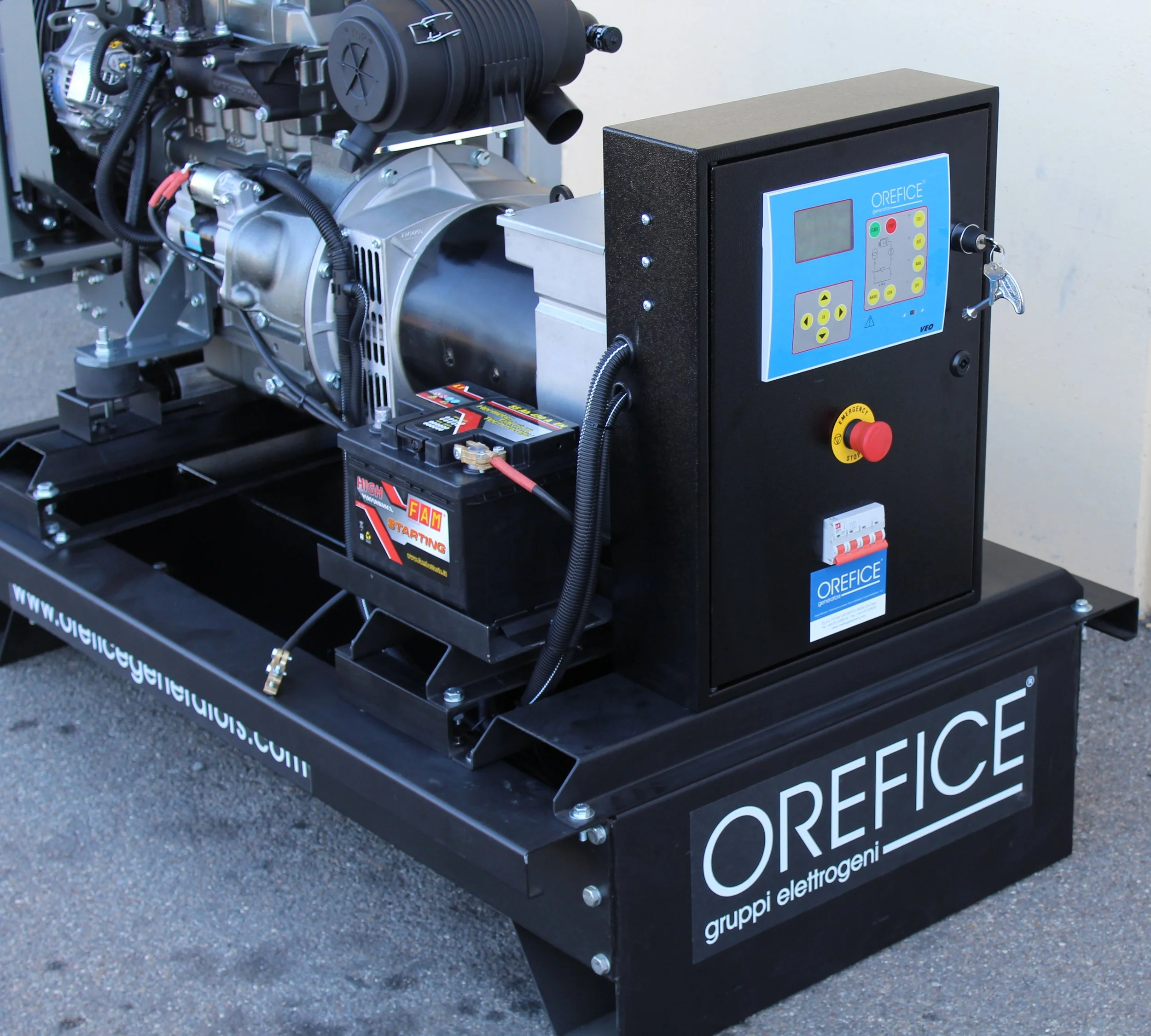 Generator with high-temperature resistant frame. — Orefice Generators