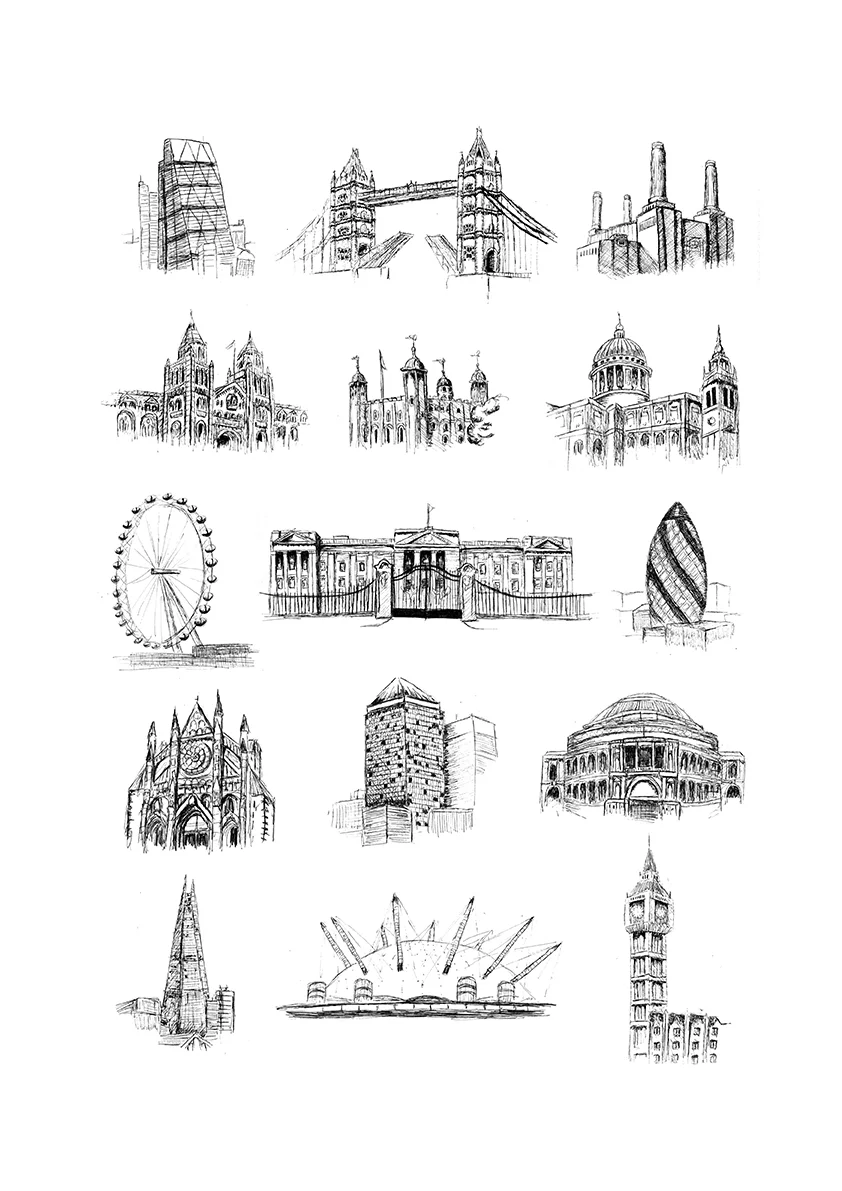 London Landmarks Clip Art 4.800+ City Of London Stockillustraties,