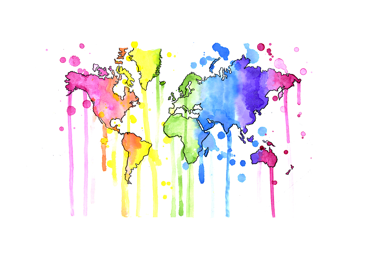 Rainbow World Map