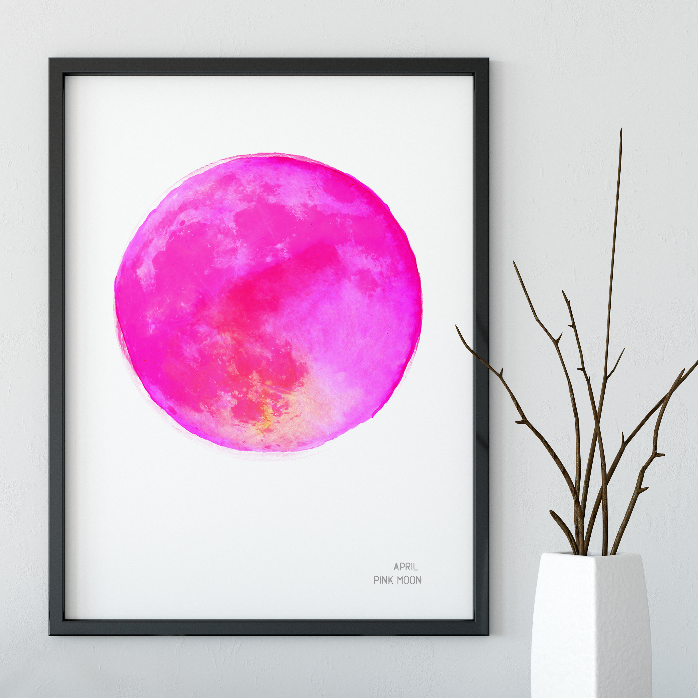 Blue Moon - Full Moon Art Print - Once in a Blue Moon — Drawn Together ...