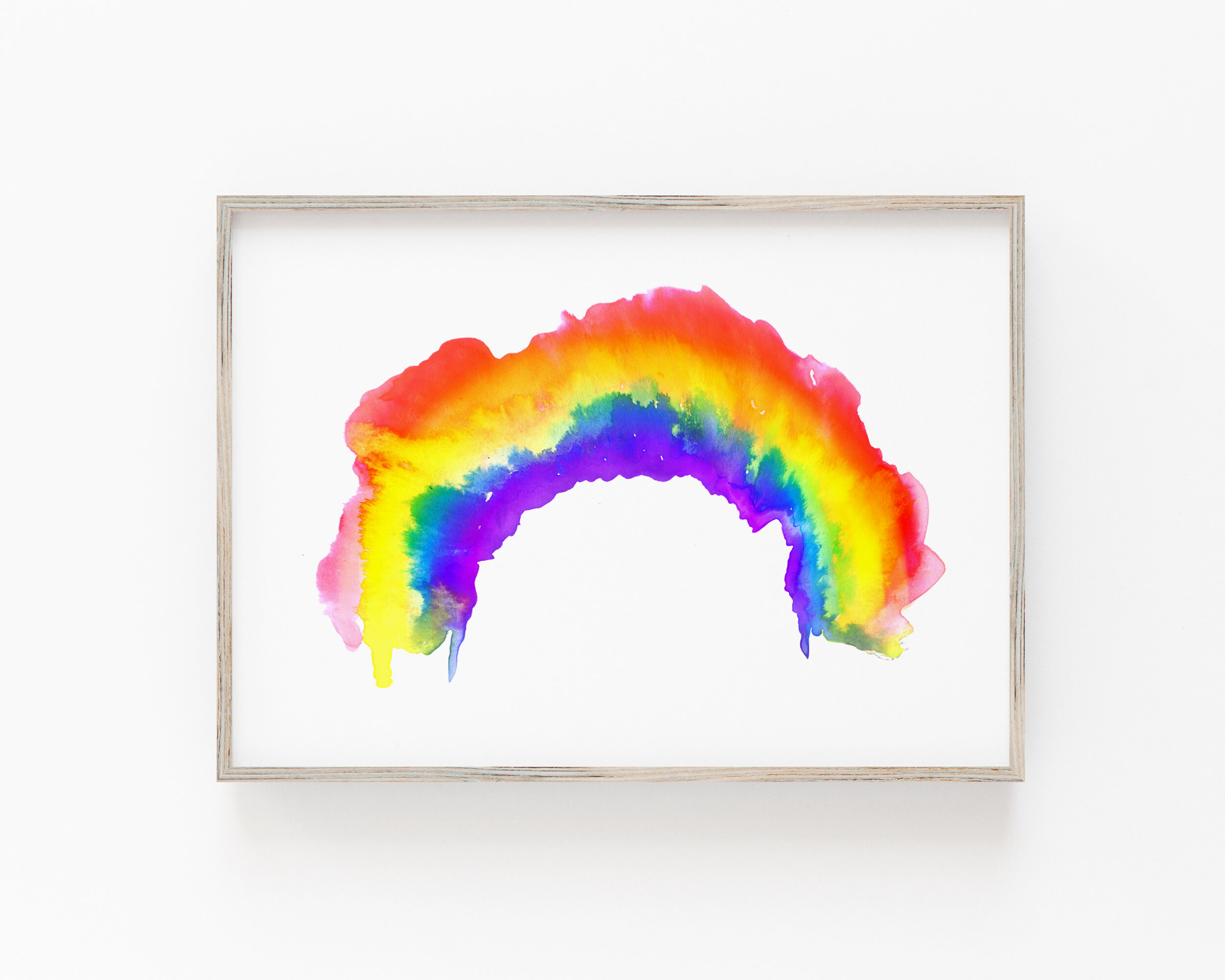 Rainbow Watercolour Art Print — Drawn Together Art Collective - Art ...