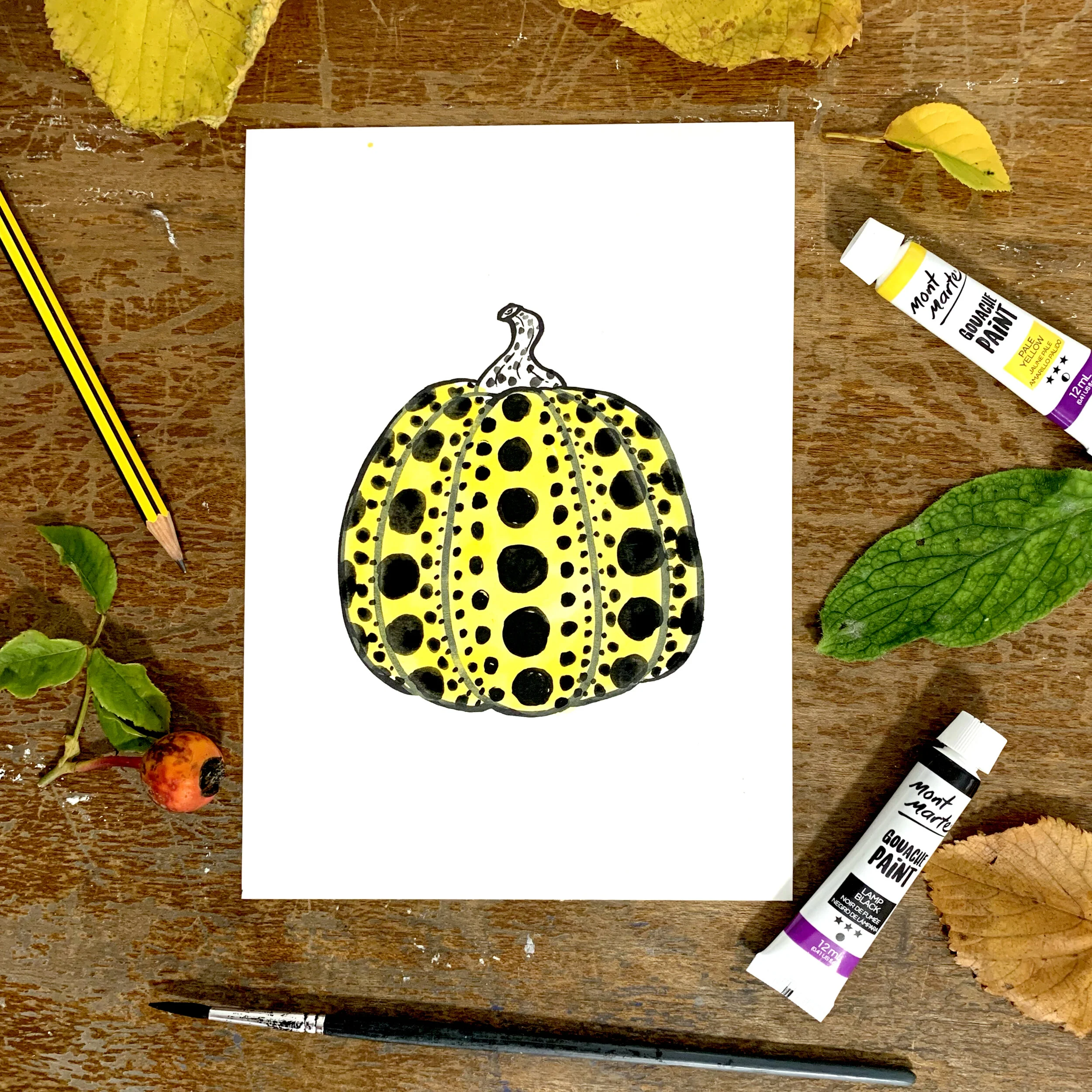 Art Project - Kusama Style Pumpkin Painting — Drawn Together Art ...