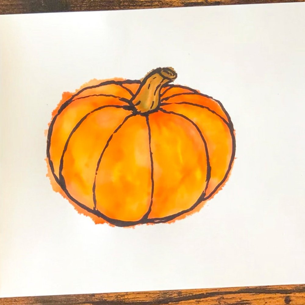 Autumn Art Project - Halloween Pumpkin — Drawn Together Art Collective ...
