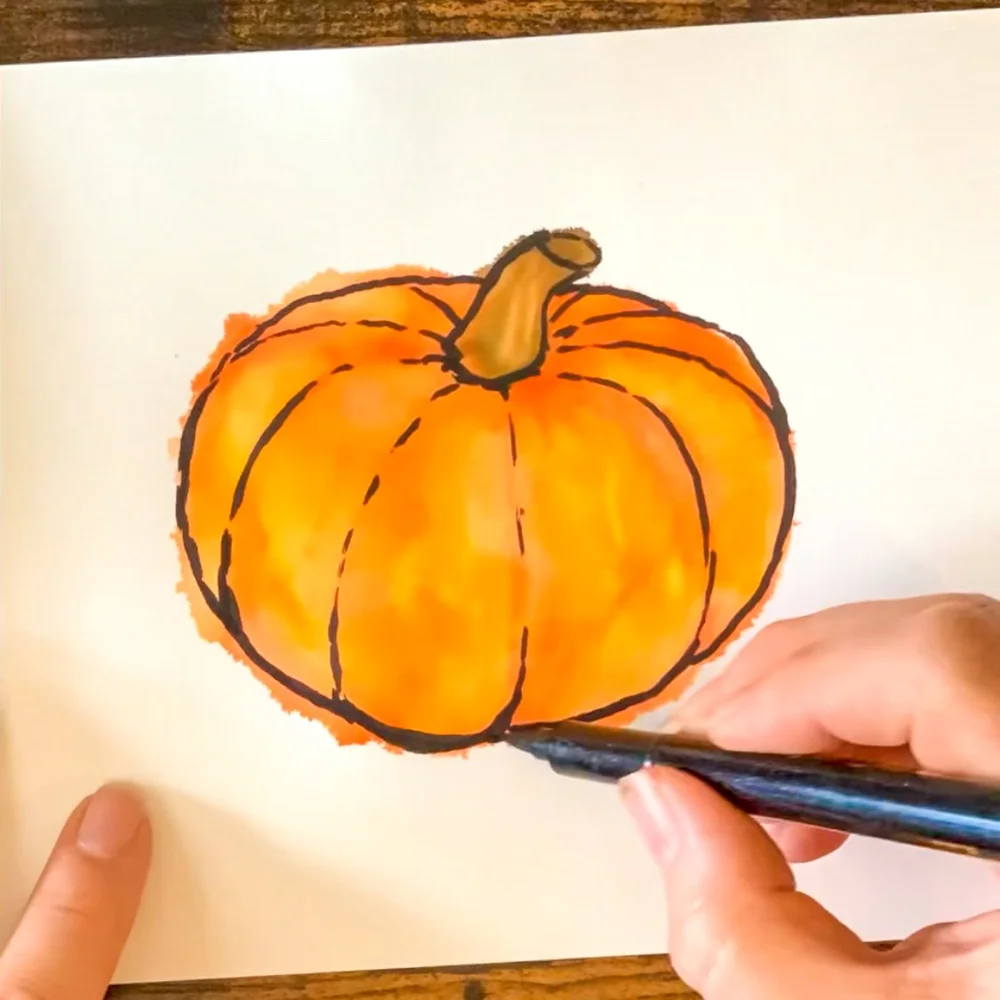 Autumn Art Project - Halloween Pumpkin — Drawn Together Art Collective ...