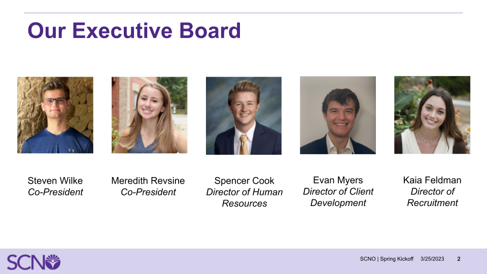 INFORMATIONAL DECK — SCNO