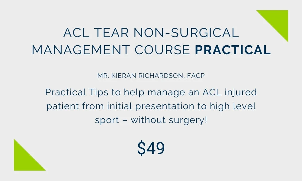 ACL (Anterior Cruciate Ligament) Non-surgical Management. No surgery ...