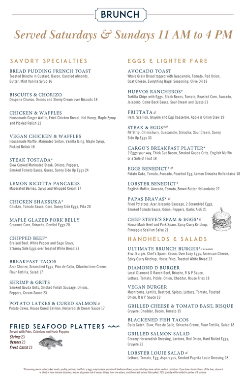 Brunch Menu — River & Post